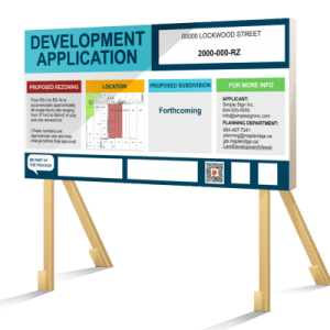 MAPLE RIDGE DEVELOPMENT SIGN – Simple Sign