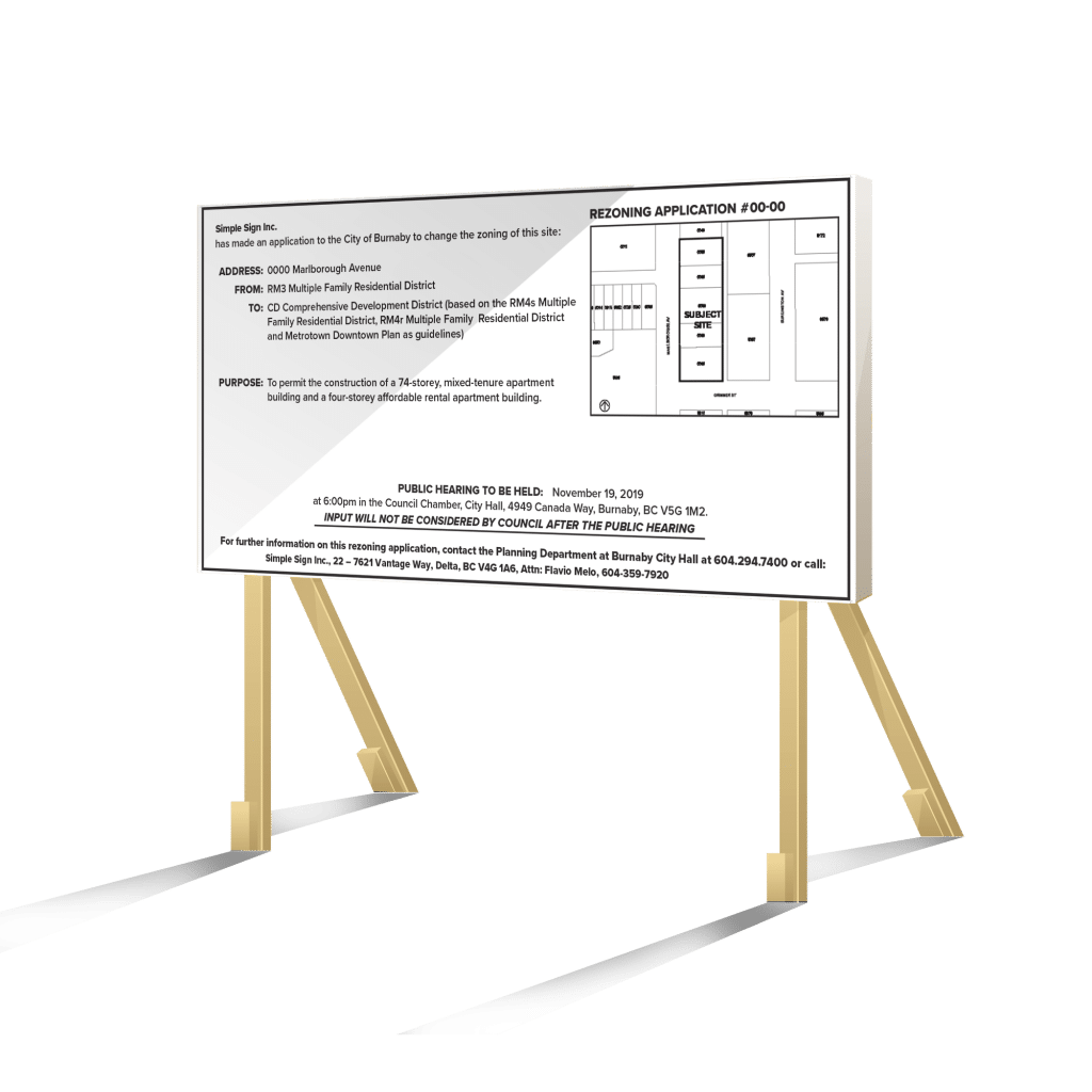 Burnaby Development Permit Application Guide – Simple Sign