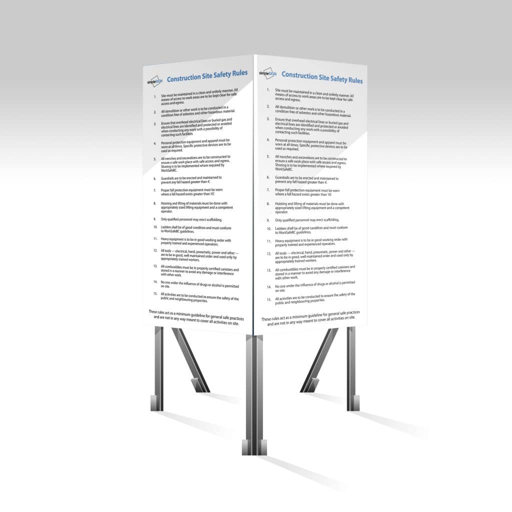 4x8 V-Sign mockup - Simple Sign