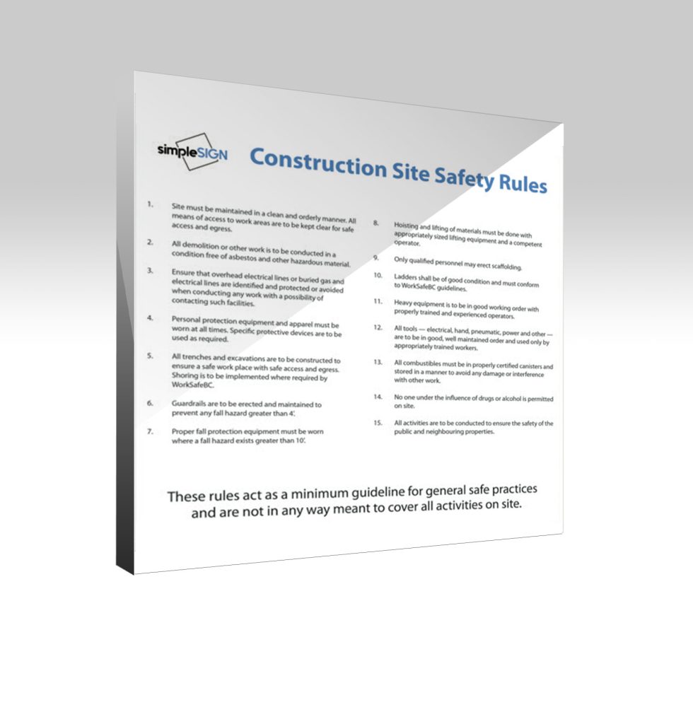Construction Signs – Simple Sign