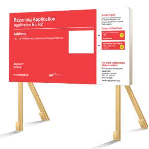 RICHMOND REZONING SIGN – Simple Sign